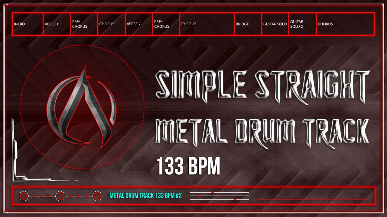 Simple Straight Metal Drum Track 133 BPM (HQ,HD) - YouTube Music
