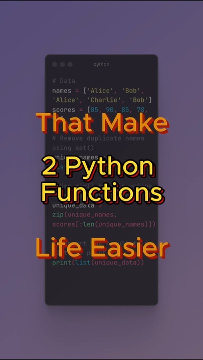 You still don't use these Python function? - YouTube