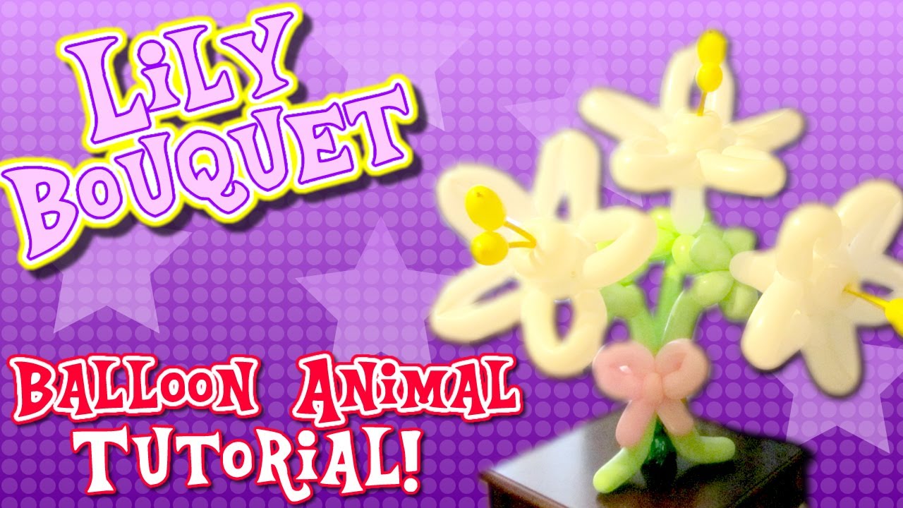 LILY BALLOON FLOWER Balloon Animal Tutorial - Learn Balloon Animals with Holly! - YouTube