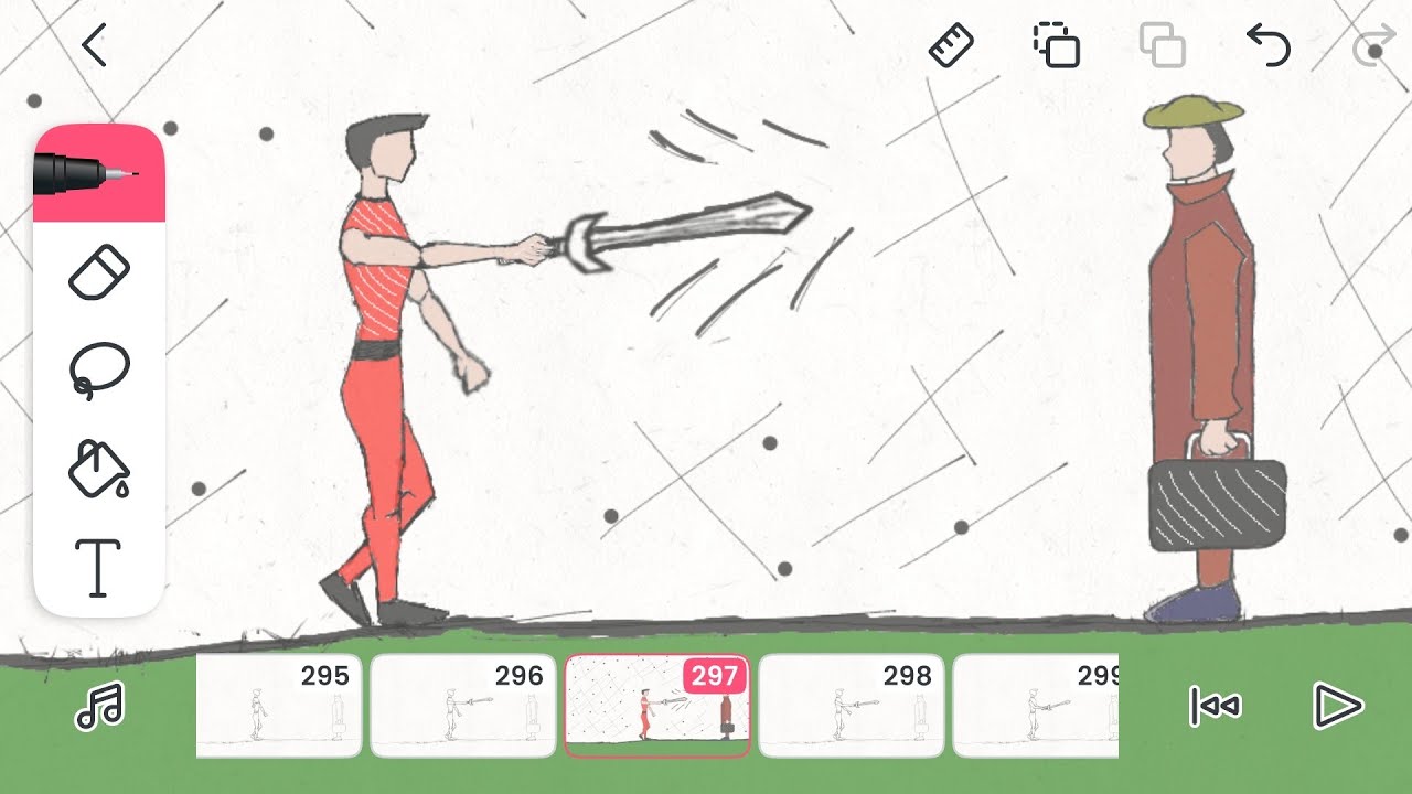 sword fight animation | animation on flipaclip| Real fight!!..# ...