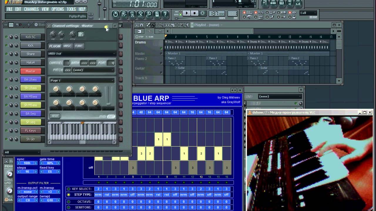 BlueARP demo #1 (Armin van Buuren \ Unforgivable cover) - YouTube
