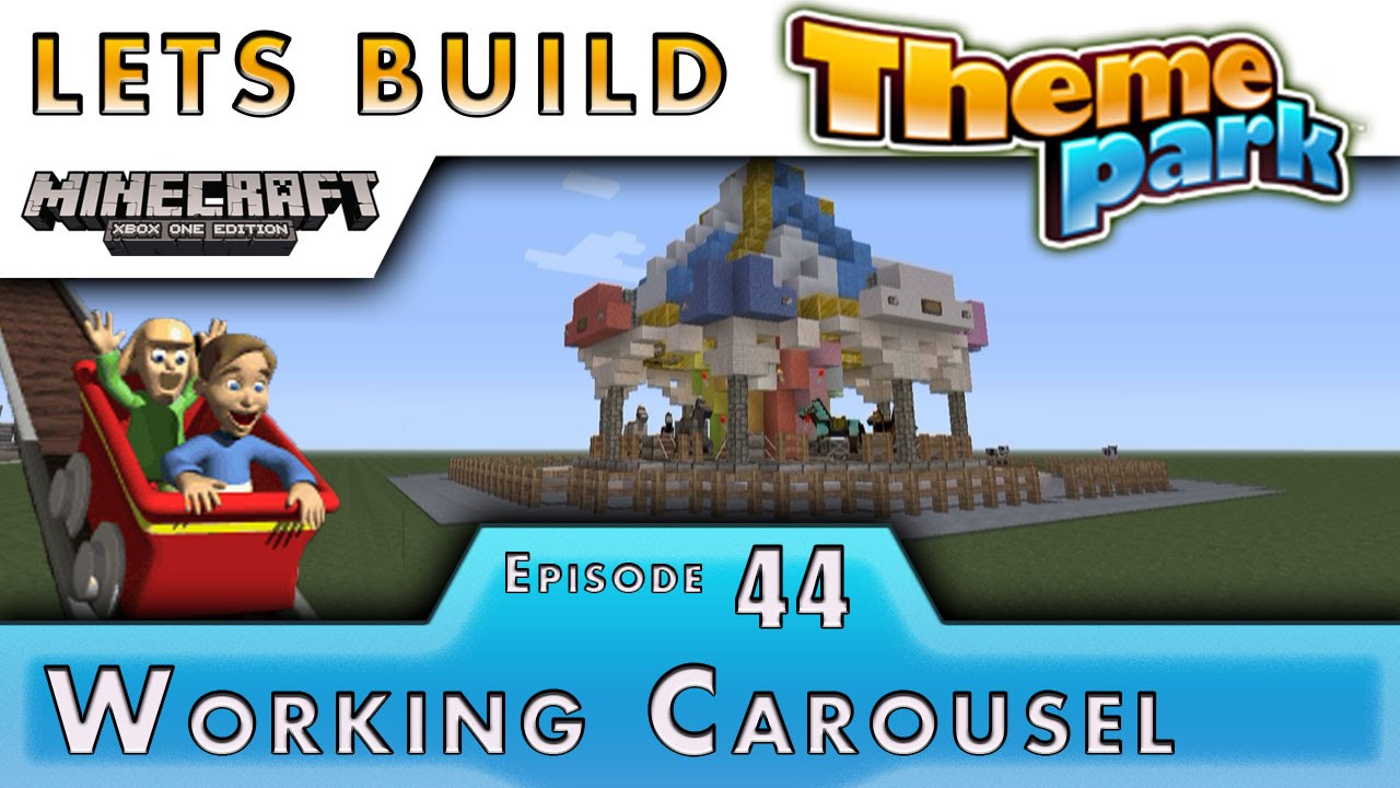 Minecraft :: Lets Build A Theme Park :: Working Carousel :: E44 - YouTube