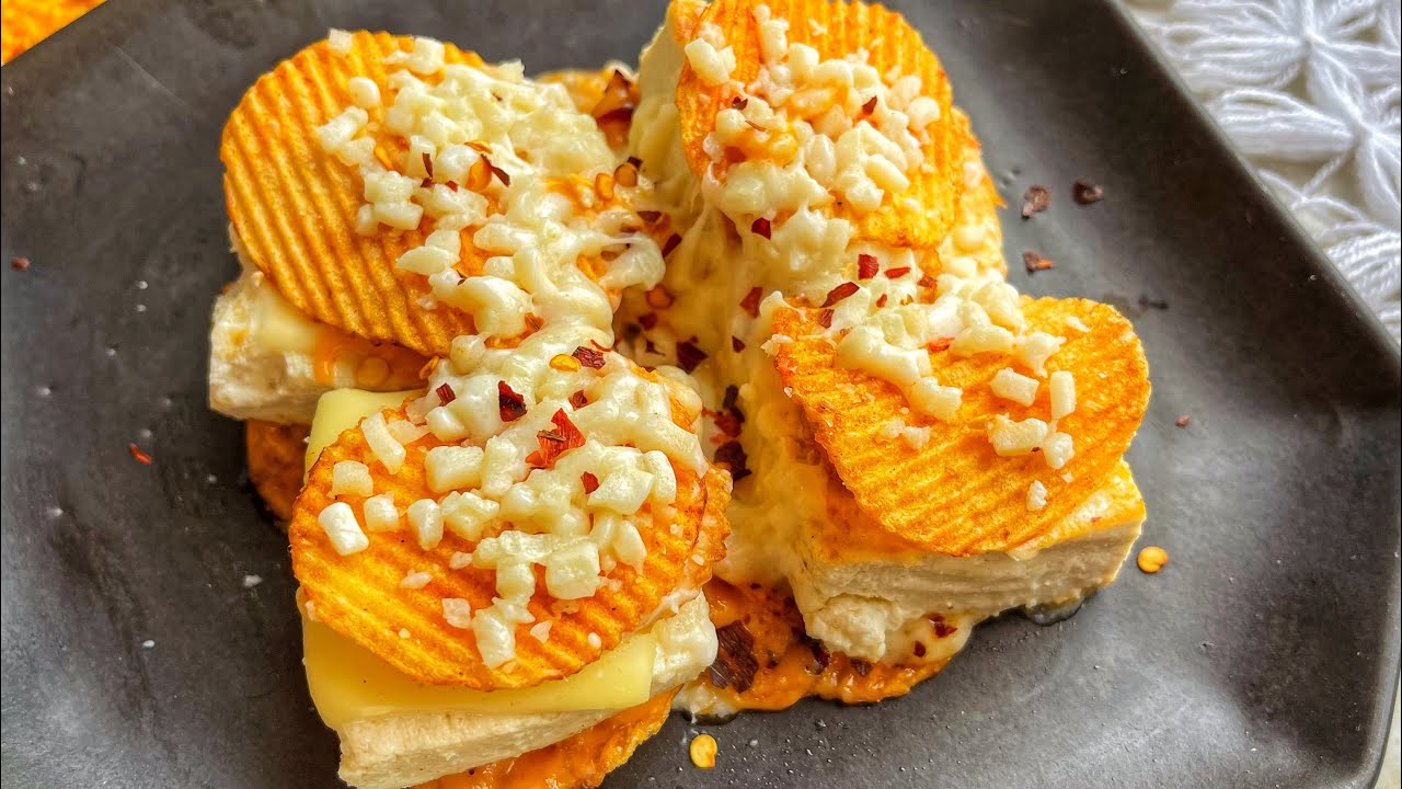 1 minute snack recipe | Paneer and lays recipes | Cheesy Paneer Bites ...