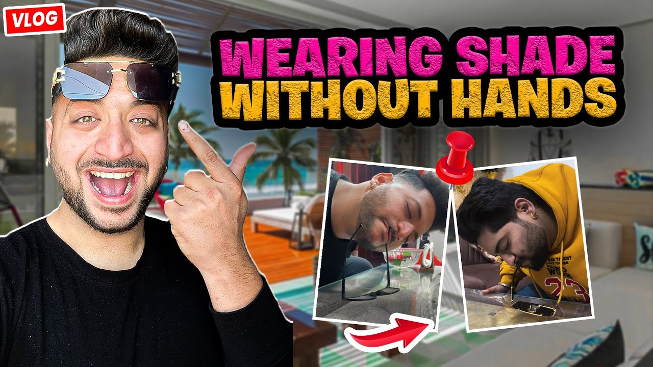 Trying To Wearing Shades Without Using Our Hands 😝🕶️ | Funny Games | # ...