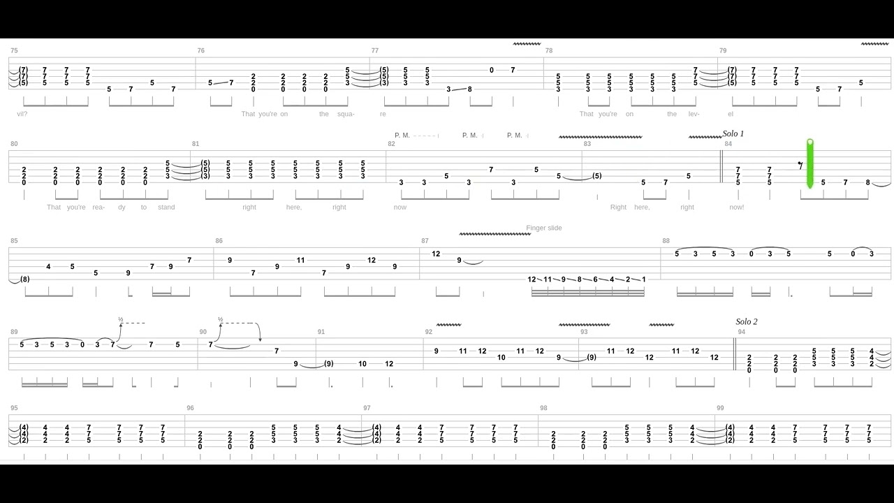 Square Hammer Tab by Ghost + Guitar only + Guitar tab - YouTube