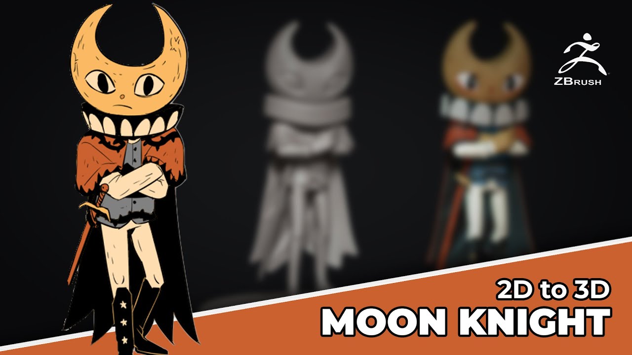 2D to 3D Zbrush Timelapse - Moon Knight - YouTube