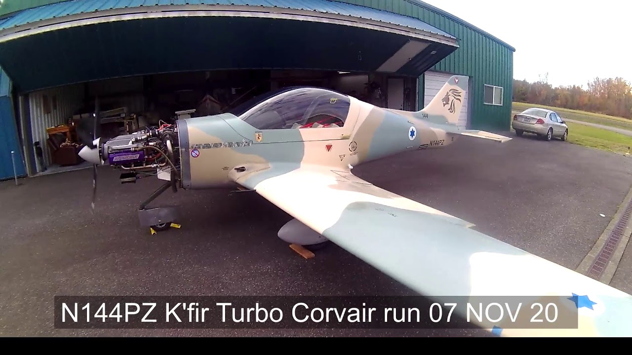 Saberwing-K'fir Turbo Covair engine run 11-07-20 - YouTube