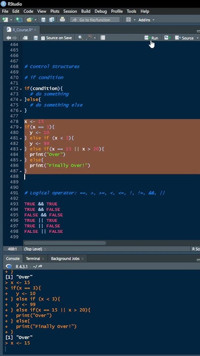 If and If Else Statement in R #shorts #coding #Rstudio #datascience #tutorial - YouTube