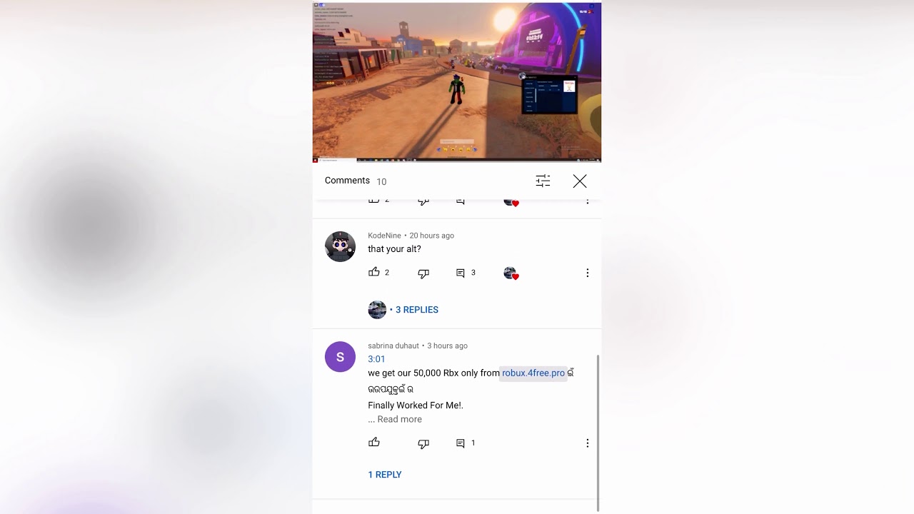 A robux scam link? - YouTube