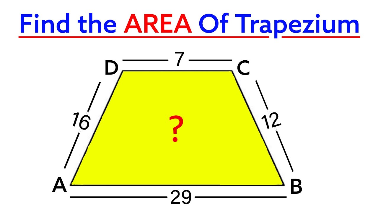 Math Olympiad Geometry Question | Find the Area of the Trapezium ...