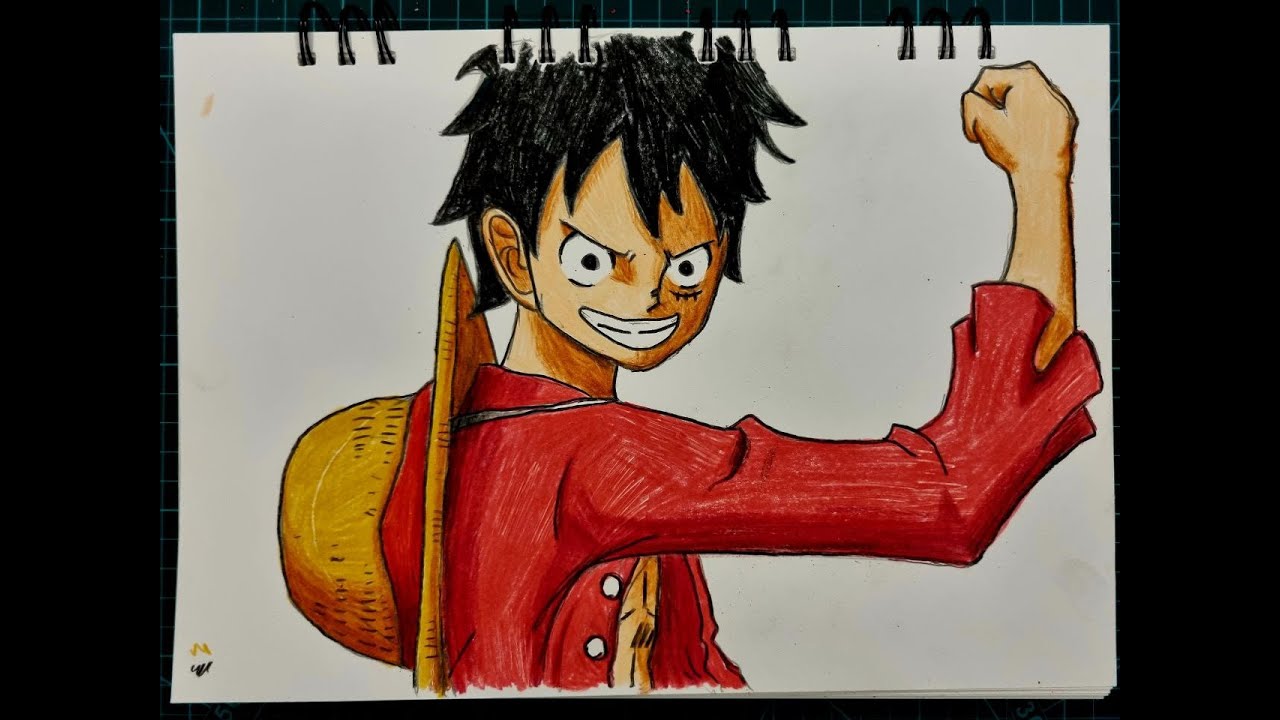 Belajar Lukis Anime Monkey D Luffy || How To Draw Monkey D Luffy - YouTube