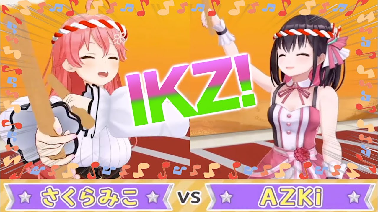 The rhythm game of Miko and AZki, whose voices are in full force, was ...