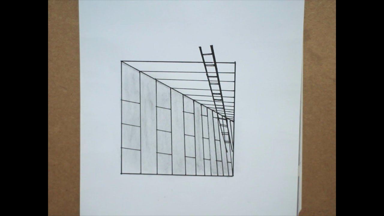 ladder drawing/how to draw 3D ladder by pencil.......... - YouTube
