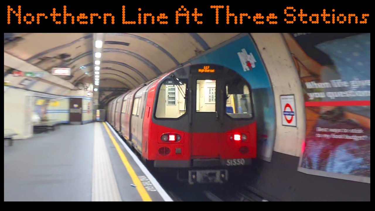 Northern Line Trains At Leicester Square, Camden Town And Belsize Park ...