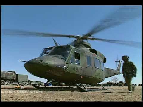 1999, Bell CH-146 Griffon Helicopter start and flight, Suffield, Ab ...