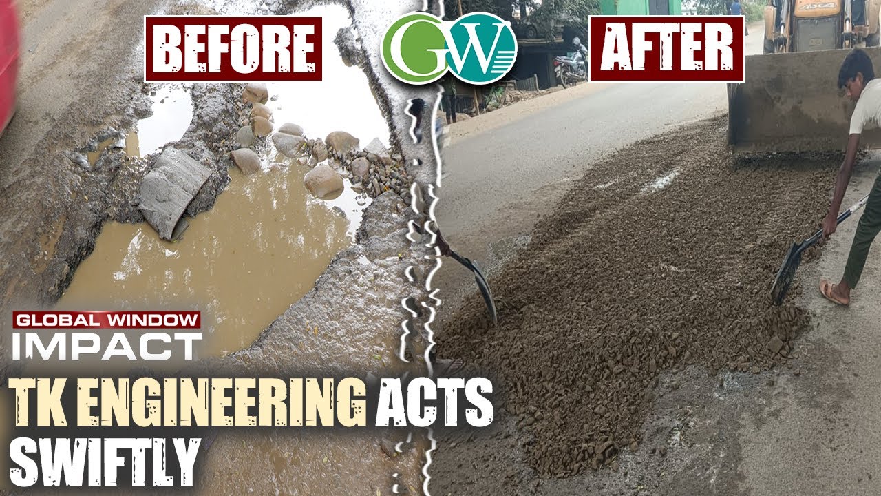GW IMPACT: TK ENGINEERING FILLS POTHOLES AT BANJAK PHOM COLONY & OLD DHANSARI BRIDGE - YouTube