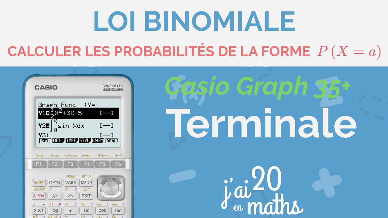 Calculer les probabilités de la forme P(X = a) avec la Casio Graph 35 ...