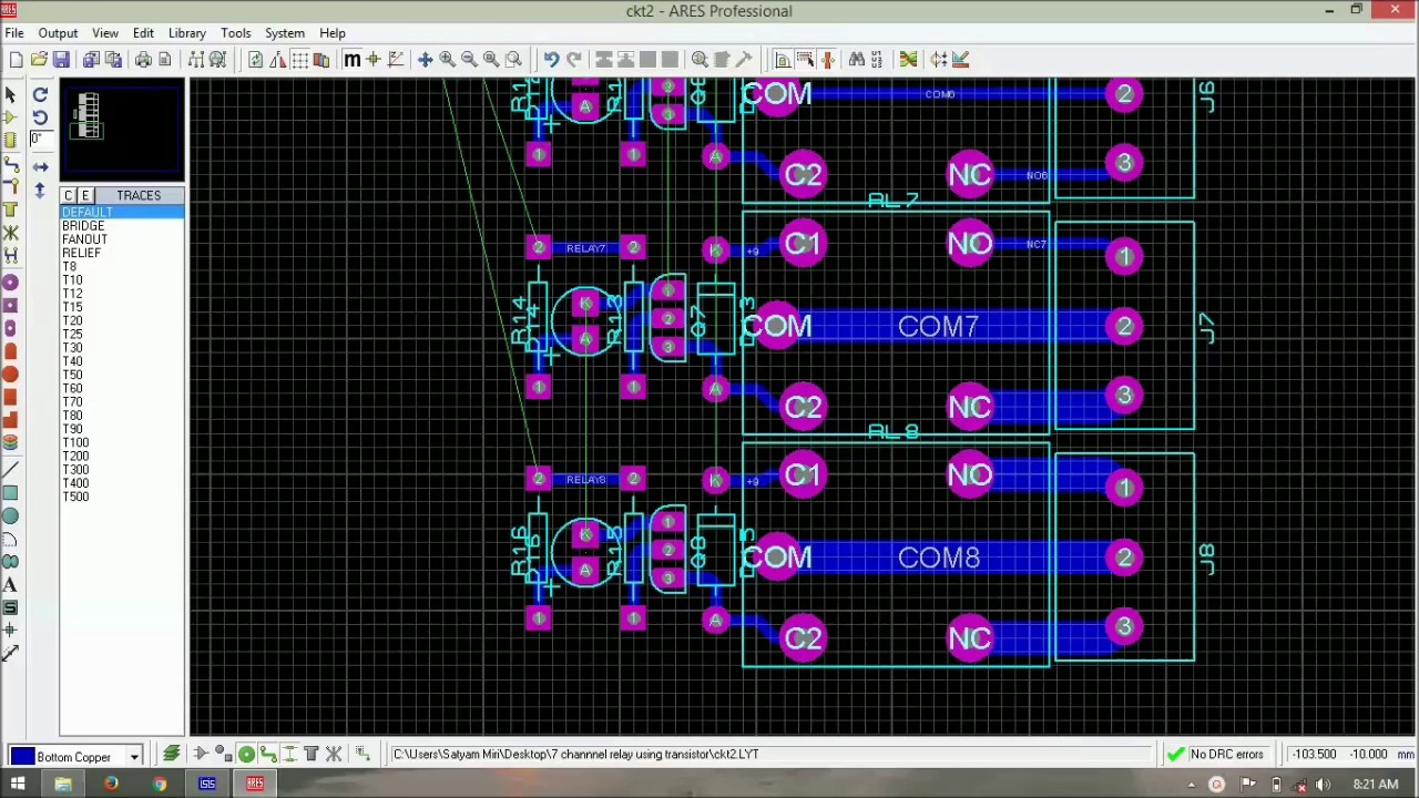 PCB Design of 8 channel relay Using Transistor - YouTube