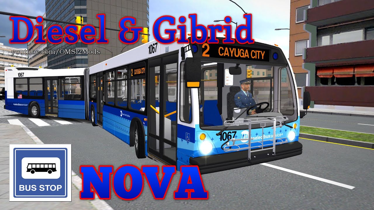 OMSI 2 – Nova Bus LFSA Long ( Diesel & Gibrid ) - YouTube