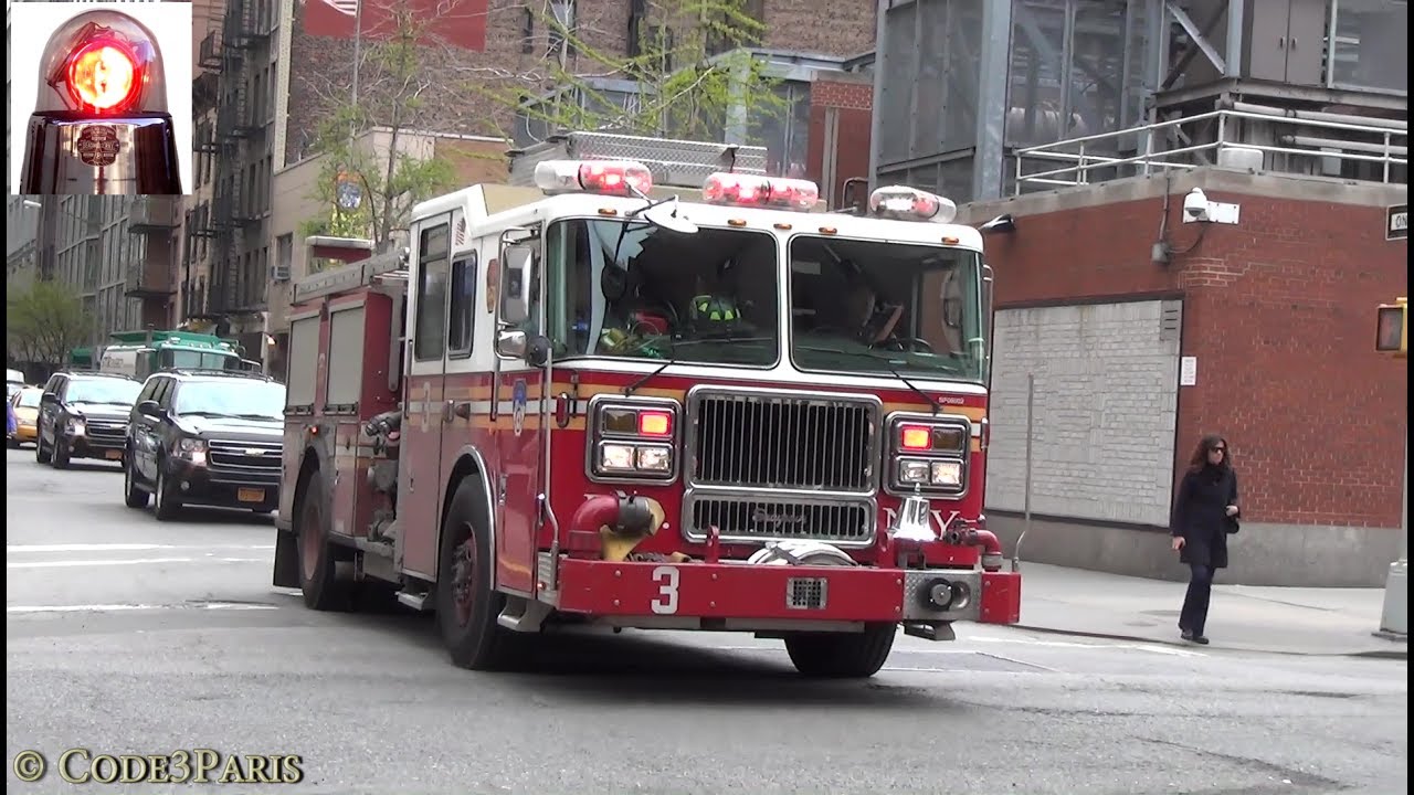 FDNY Engine 3 Responding from Quarters - YouTube