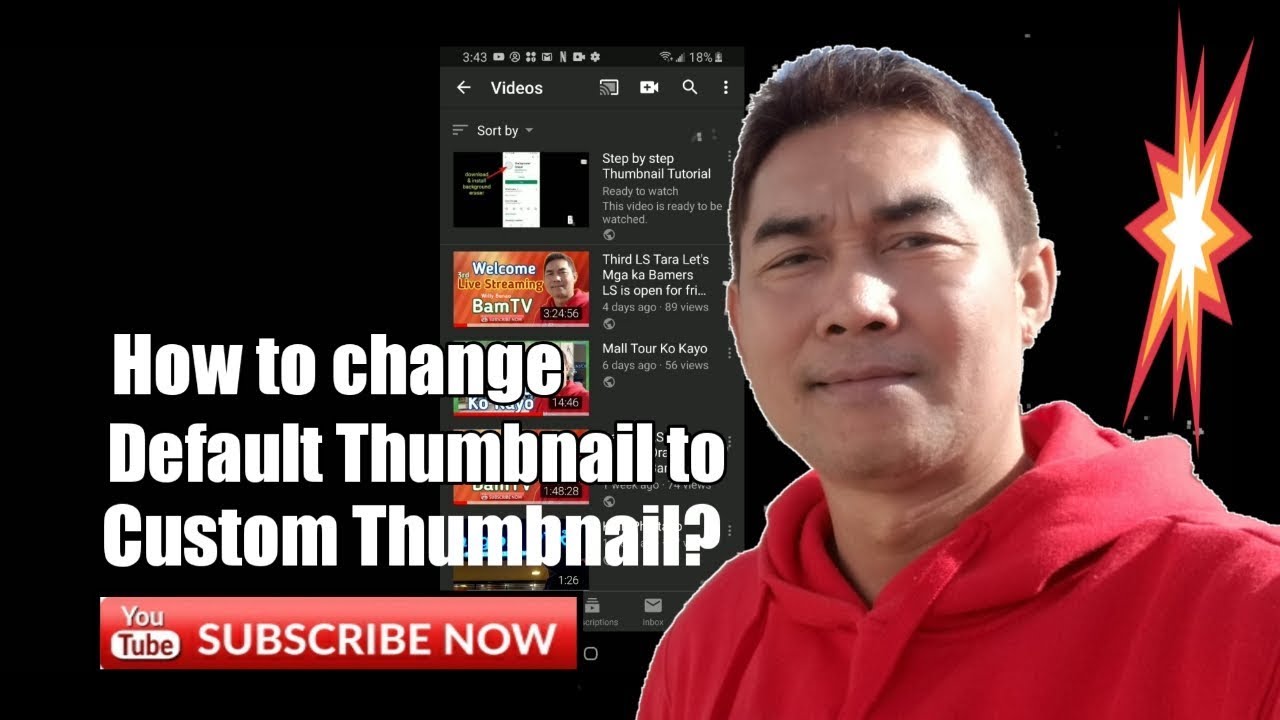 How to change default thumbnail to custom thumbnail? - YouTube
