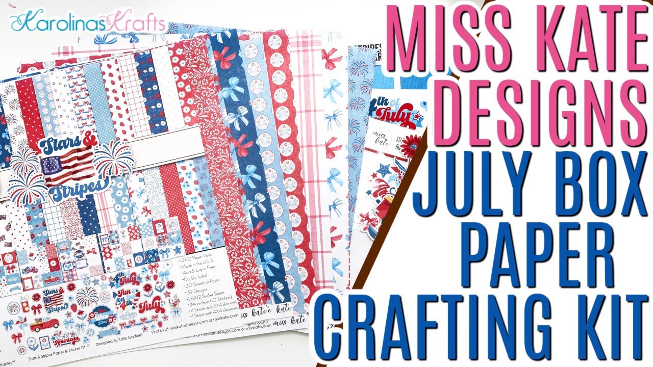 Summer Themed Paper Crafting JULY Subscription Box Unboxing by Miss ...