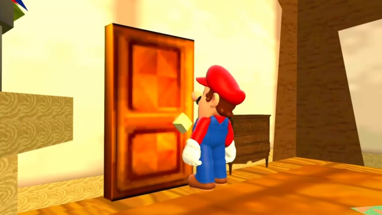 Mario gets stuck on the door - YouTube