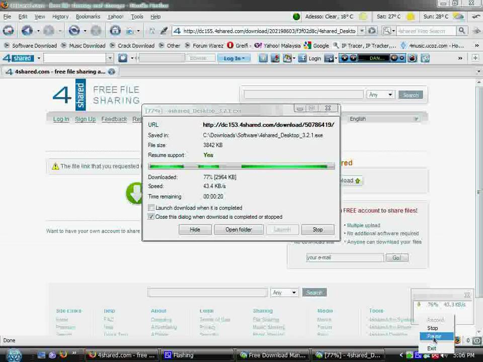 How to install 4shared desktop - YouTube