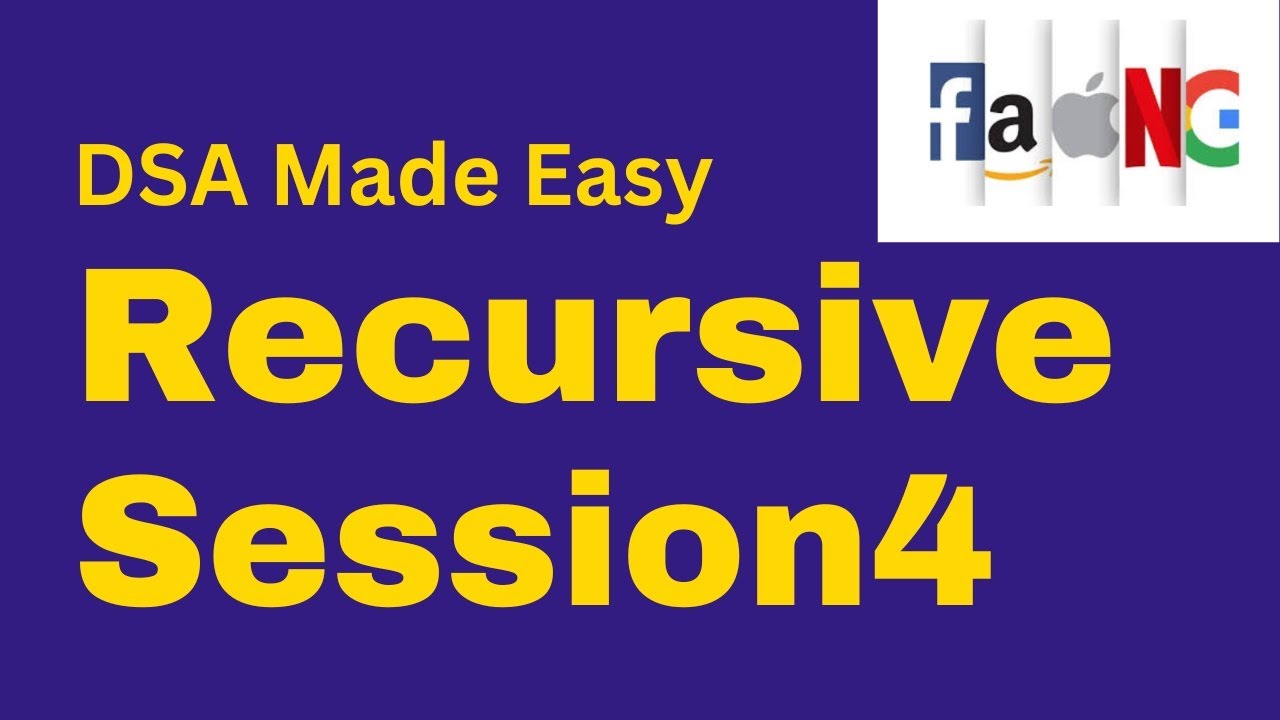 Recursive Algorithm Series1 Faang Academy Youtube