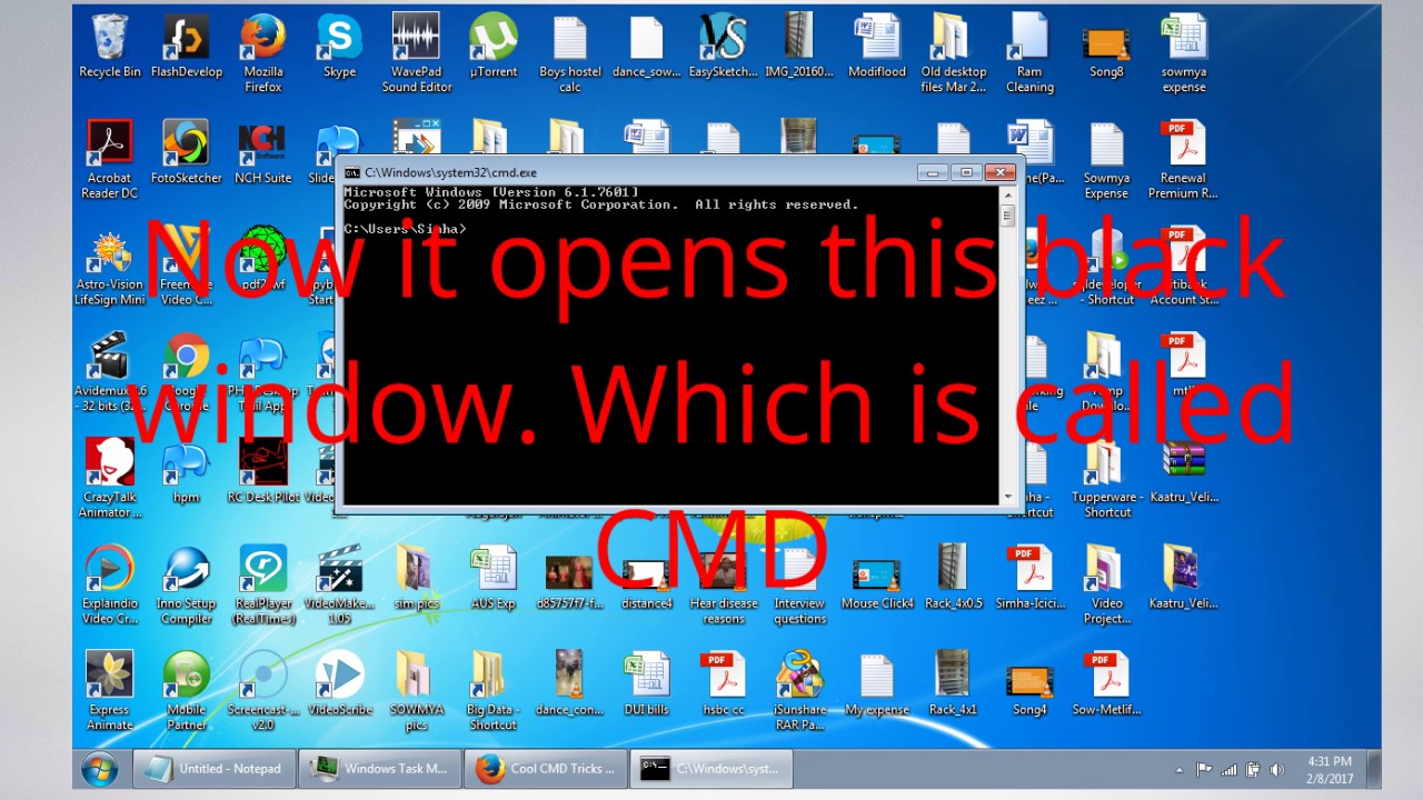How to shutdown Personal Desktop/Laptop Computor(PC) using CMD(Command ...