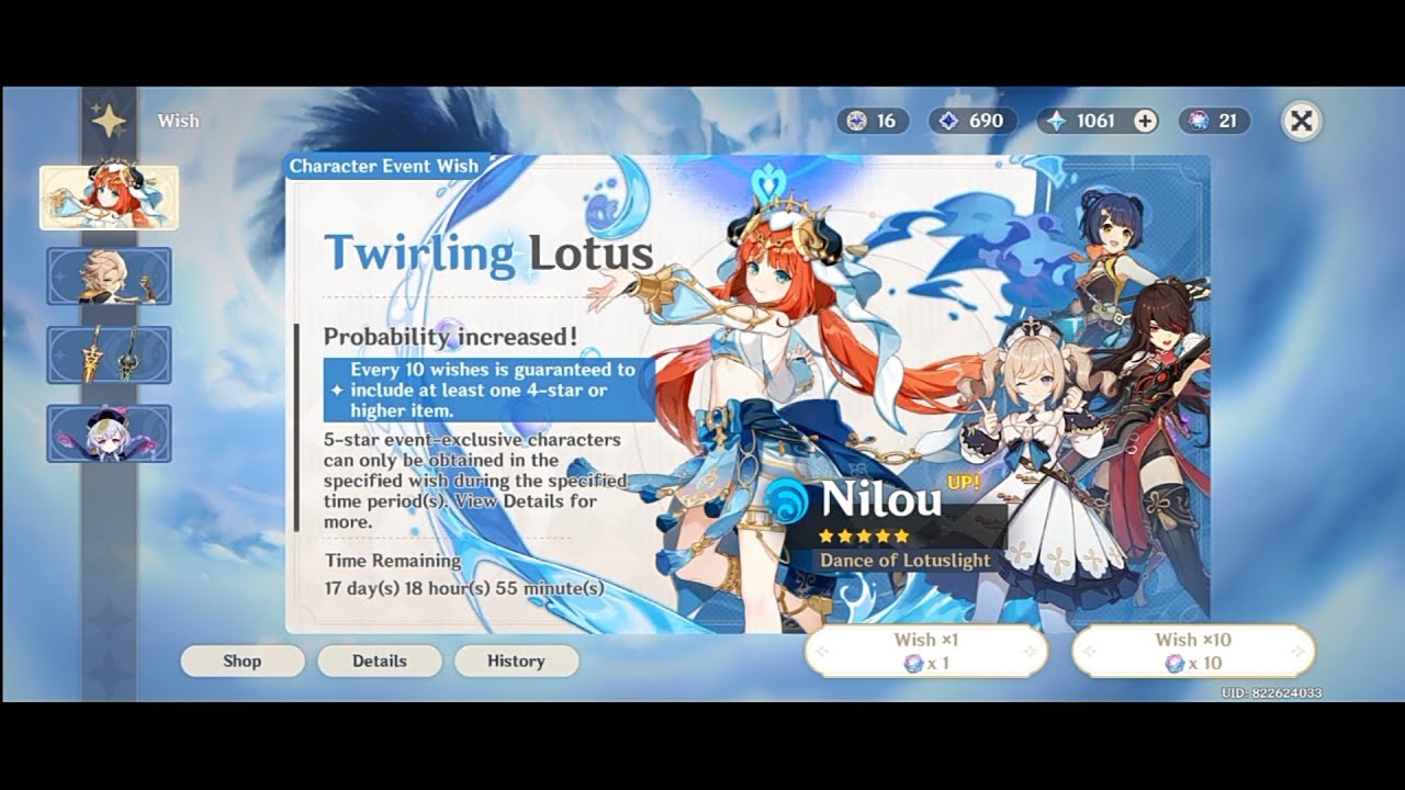 Doing Nilou Banner rolls in Genshin Impact. - YouTube