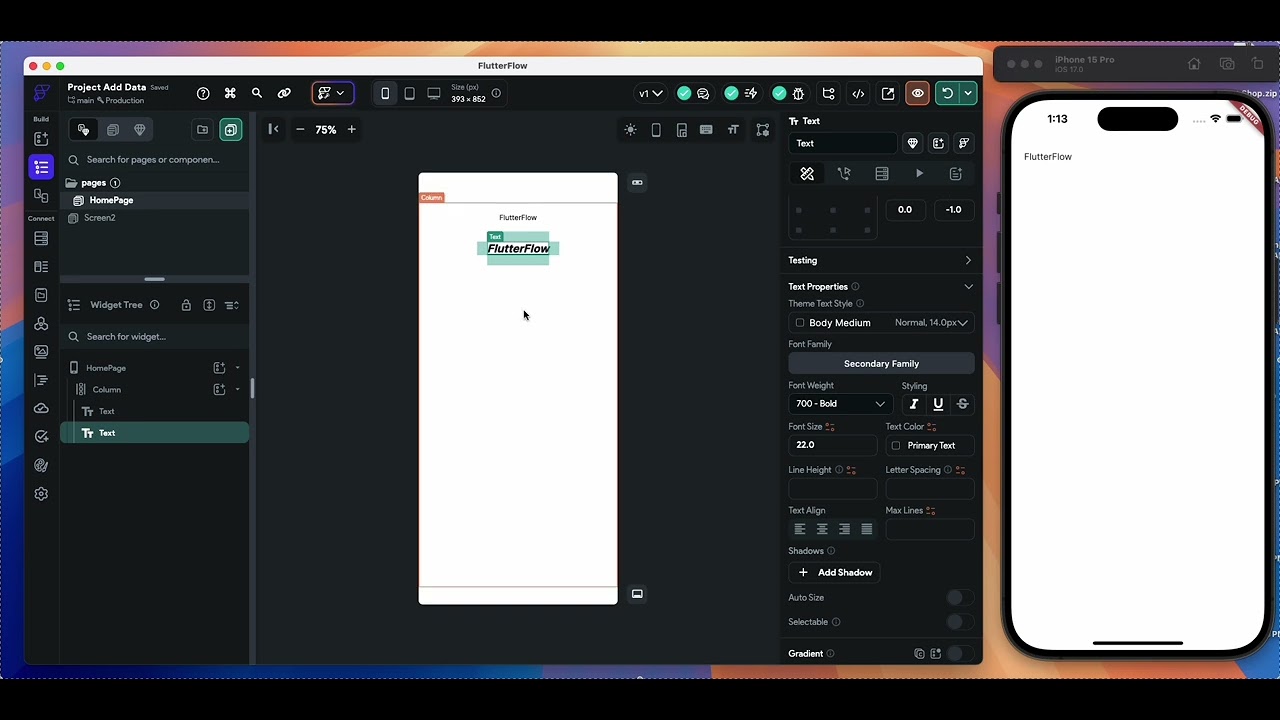 Flutterflow Text Widget Explained Styling Dynamic Text Tips And Use Cases Youtube