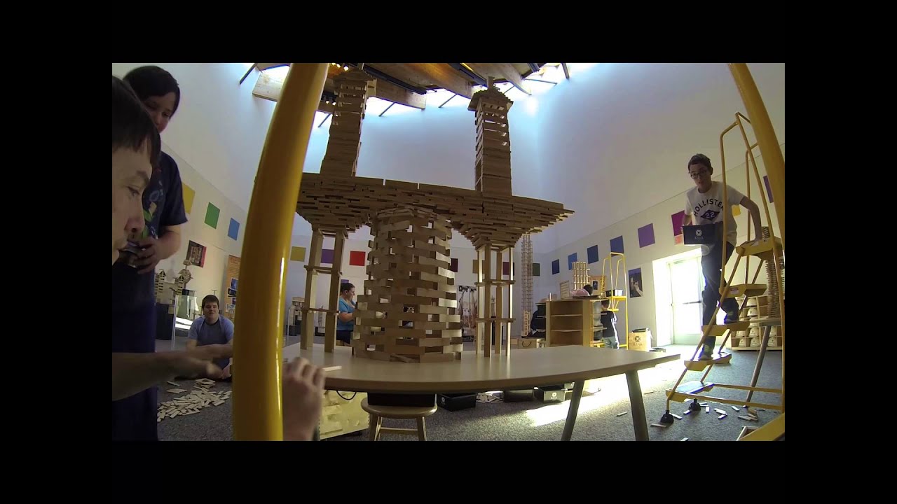Fun with Keva blocks at Exploration place. - YouTube