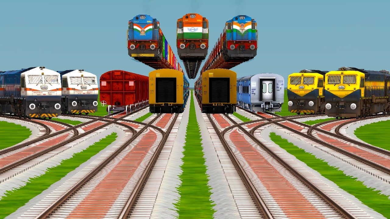 11 Top Realistic Fake Trains Crossing At Bumpy 😇 Railroad Tracks ...