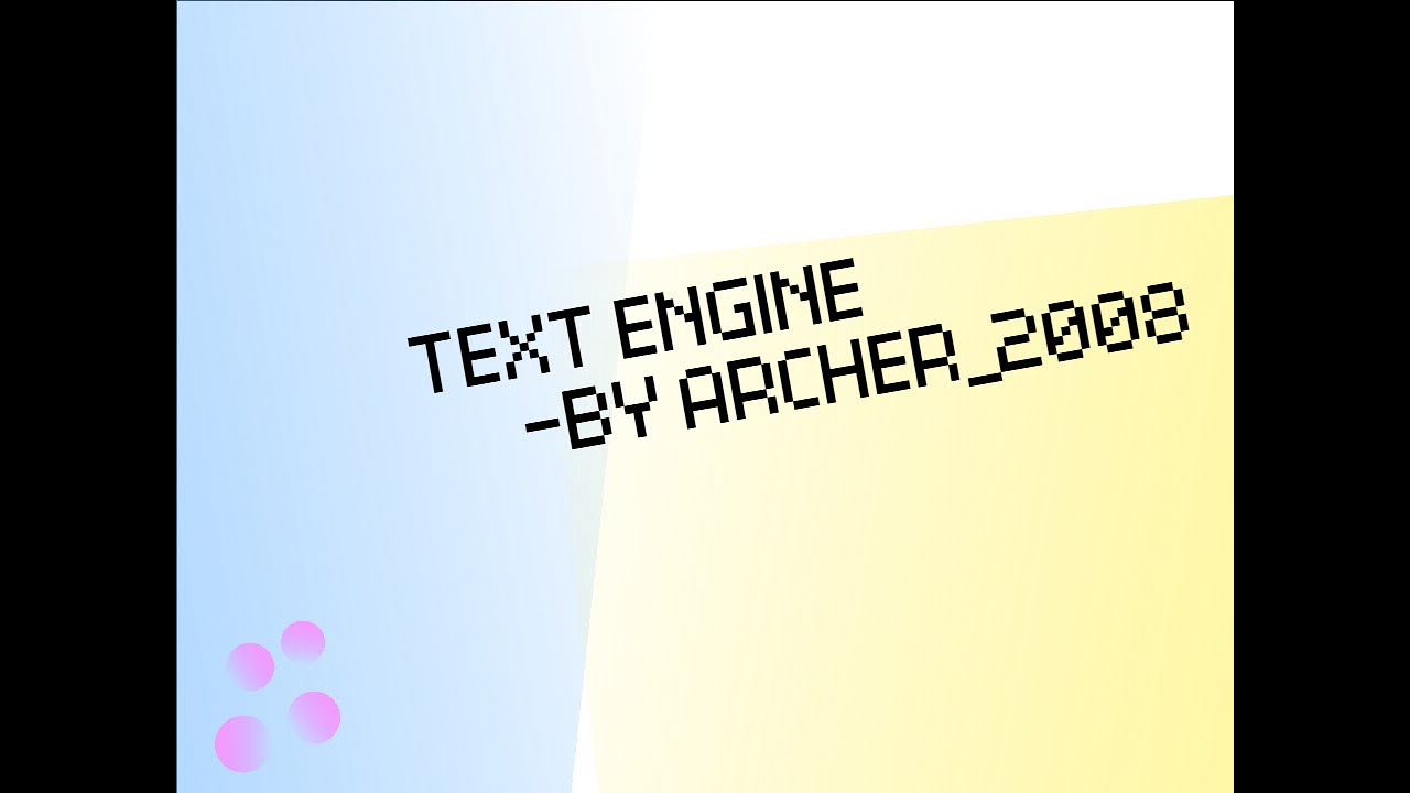 Making a text engine || Tutorial - YouTube