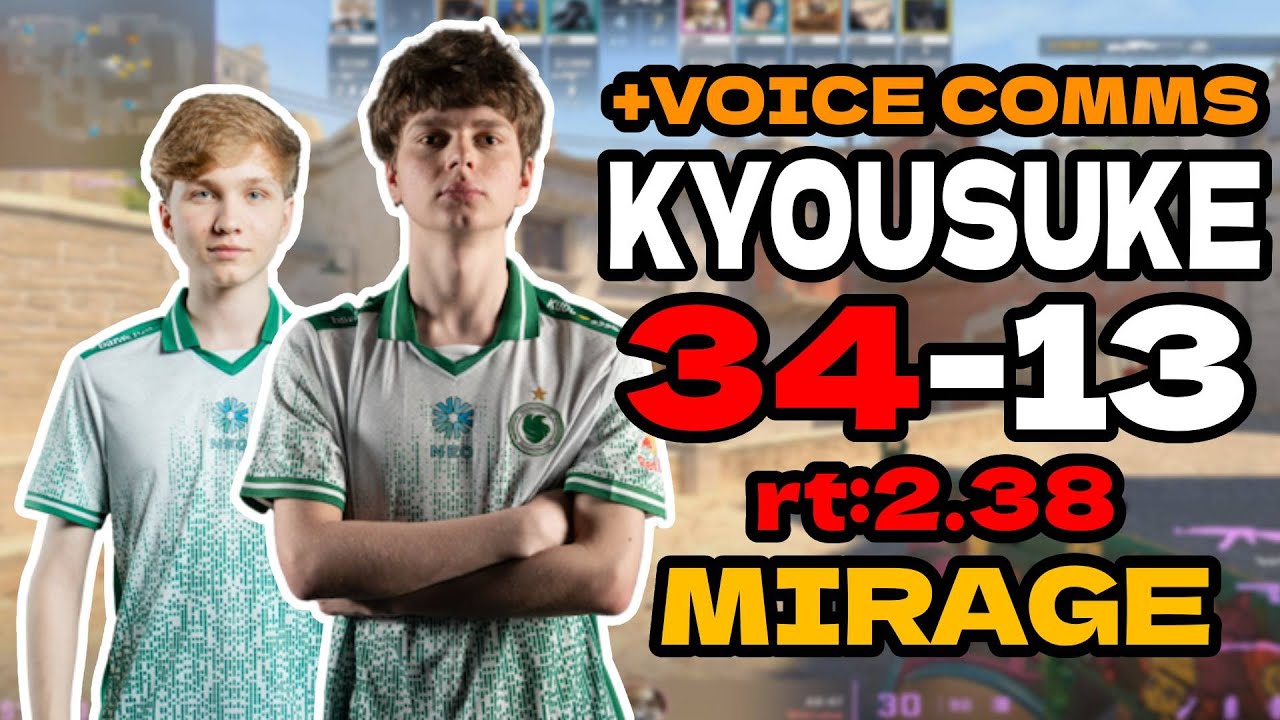 kyousuke (34-13) rt:2.38 w/m0NESY +VOICE COMMS l EU FACEIT (mirage) | Jul 15, 2025 #cs2 #pov ...