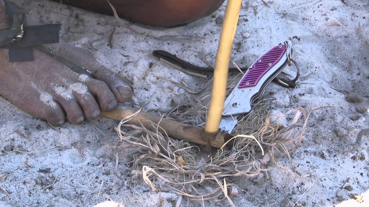 Bushman making fire - YouTube