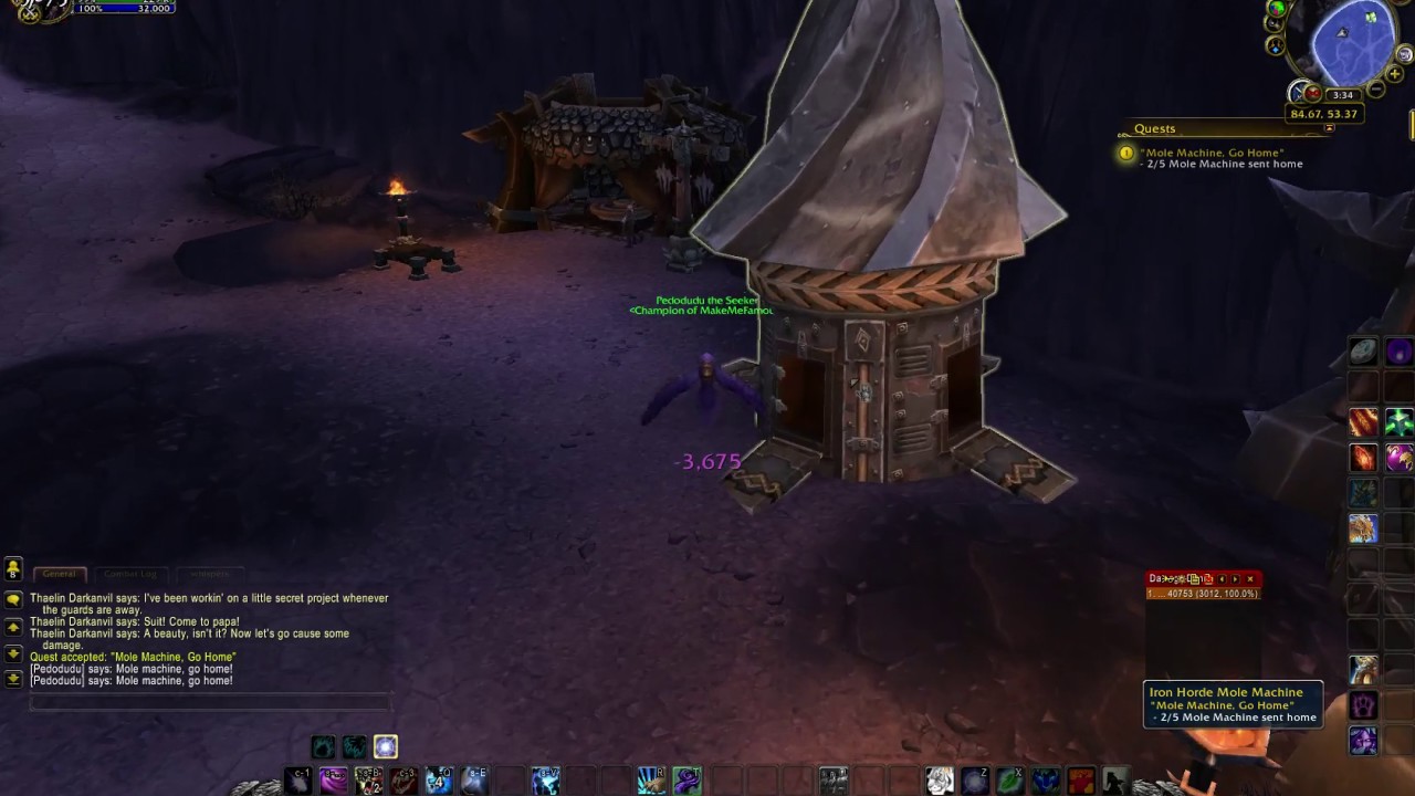 Mole Machine Go Home WoW quest - YouTube