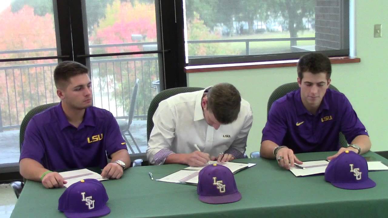 Delgado Baseball's 1B Bryce Adams, 2B Cole Freeman and OF Cody Ducote ...