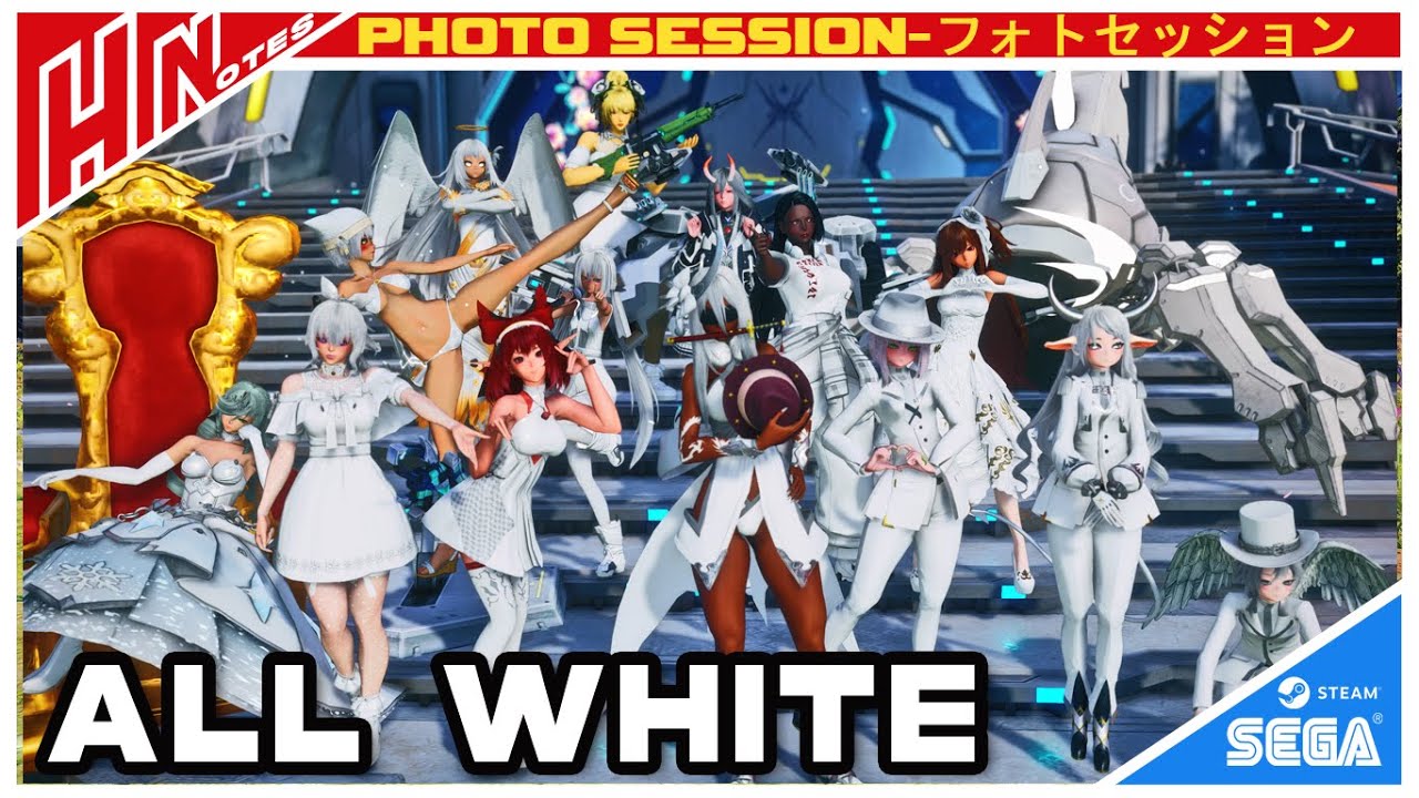 【PSO2NGS】Photo Session:All White Day(Ft Void) - YouTube