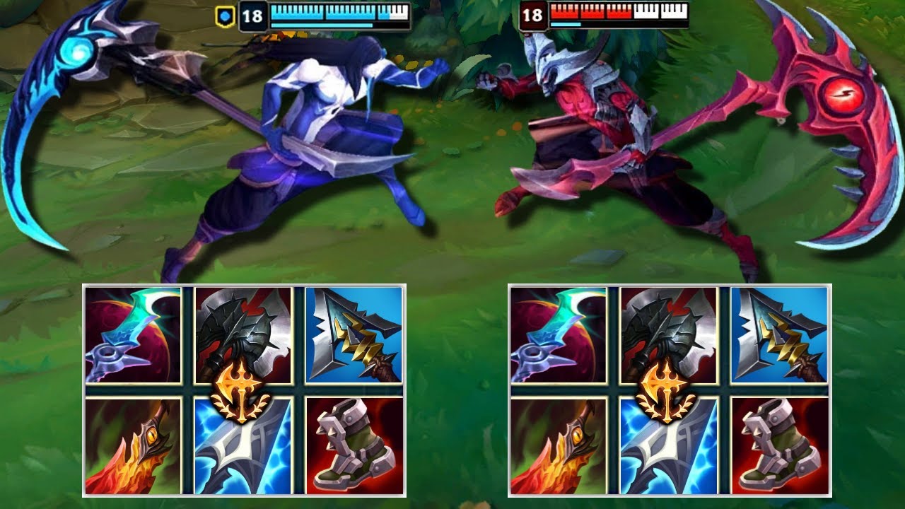 RED KAYN vs BLUE KAYN SAME BUILD FIGHTS & Best Pentakills! - YouTube