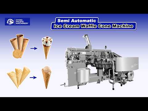 Semi Automatic Natural Rim Ice Cream Waffle Cone Making Machine|Natural ...