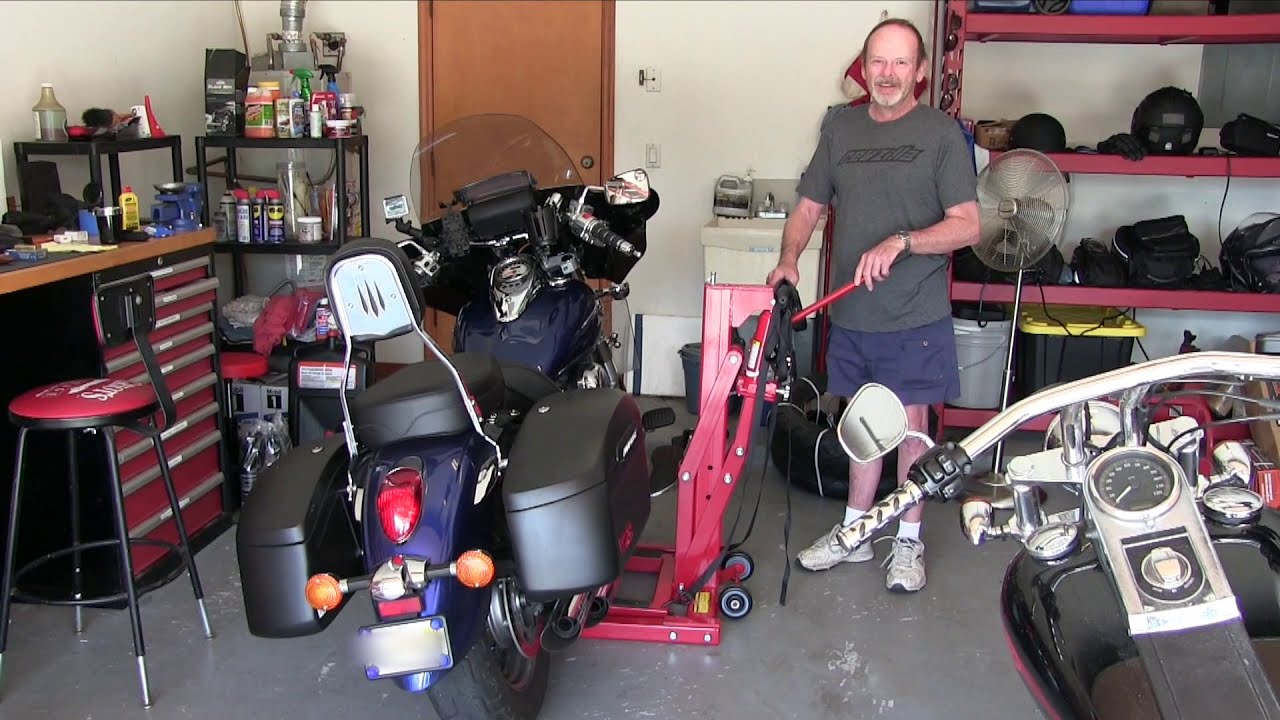 Vulcan 900 Classic onto the Harbor Freight high position motorcycle ...