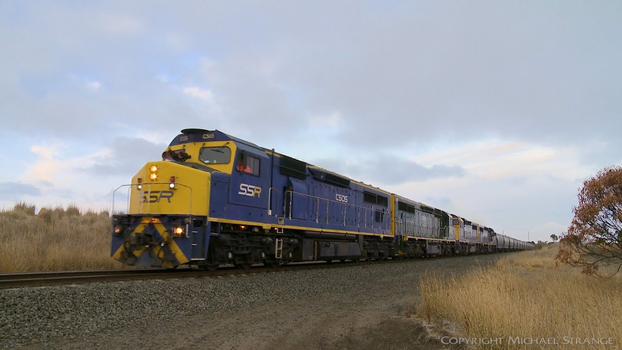 Quad C Class Locomotives: 5MR3 SSR Grain Train C505, C509, C504 & C507 ...