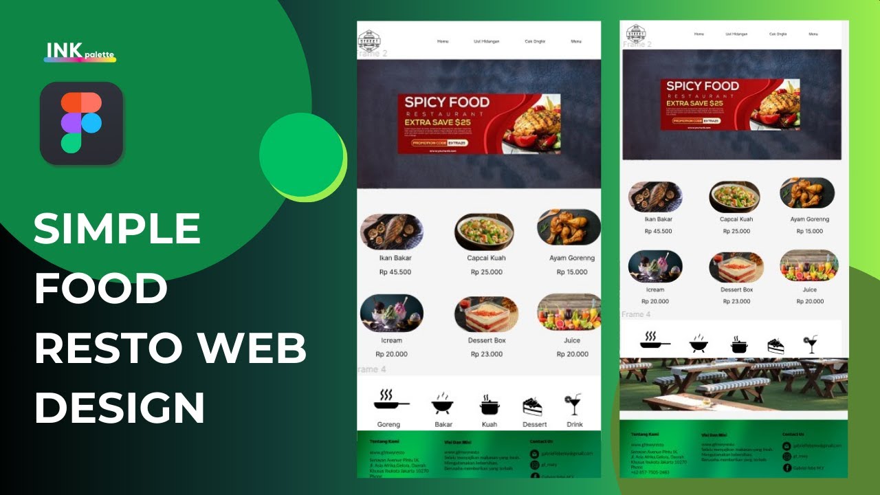 Simple Food Resto Web Design In Figma I UI&UX Design - YouTube