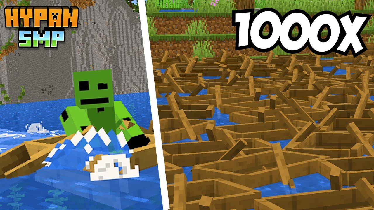 Поставил 1000 ЛОДОК на СПАВНЕ приватного сервера HYPAN SMP! - YouTube