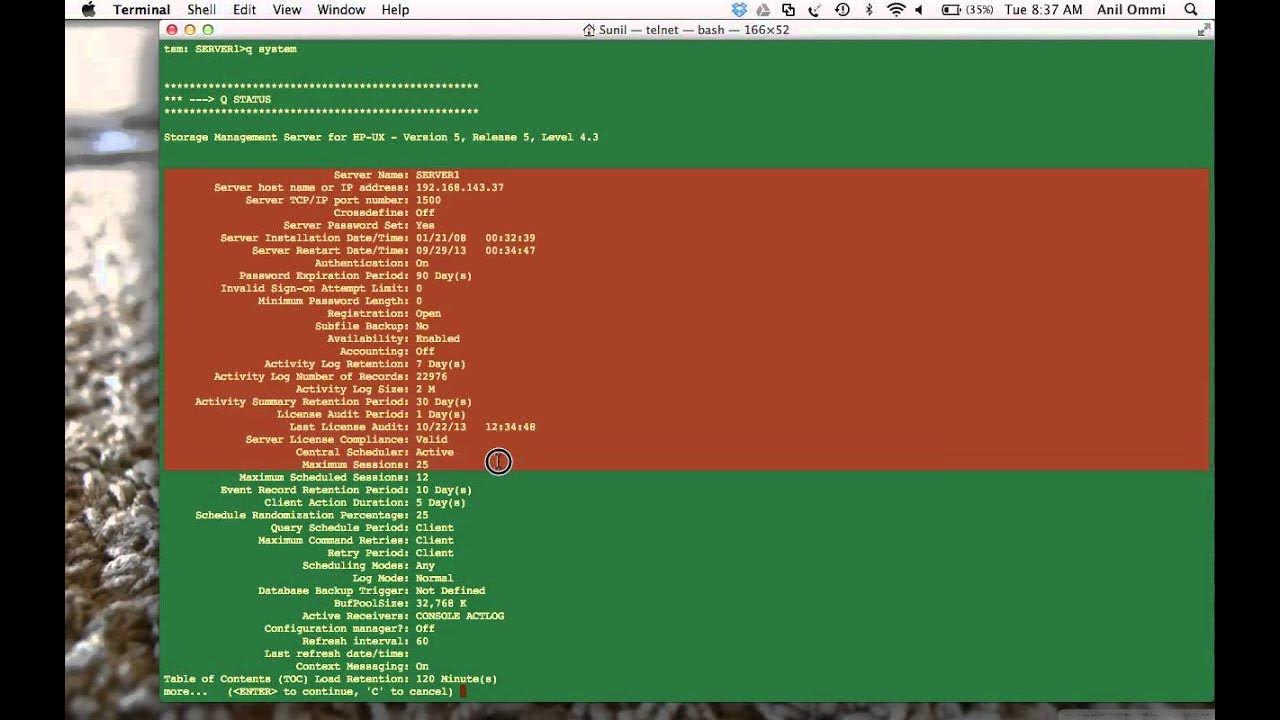 How to check Tivoli Storage Manager (TSM) Health Status - tsmtutorials.com - YouTube