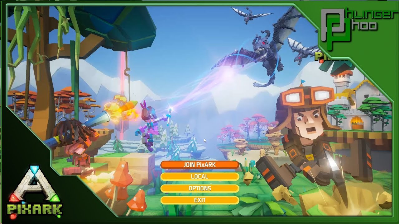 PixArk - First look - TAMING DINOSAURS AND BUILDING A HUT - YouTube