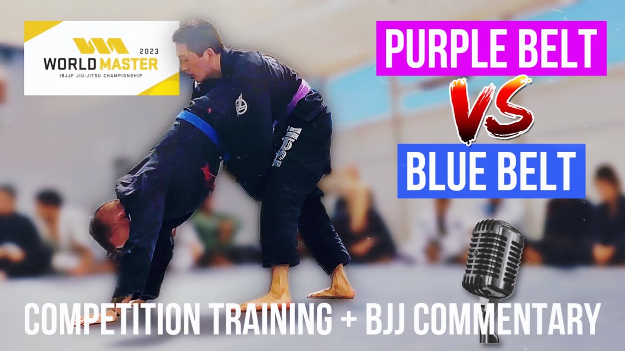 Purple belt vs. blue belt — Master Worlds 2023 BJJ competition training ...