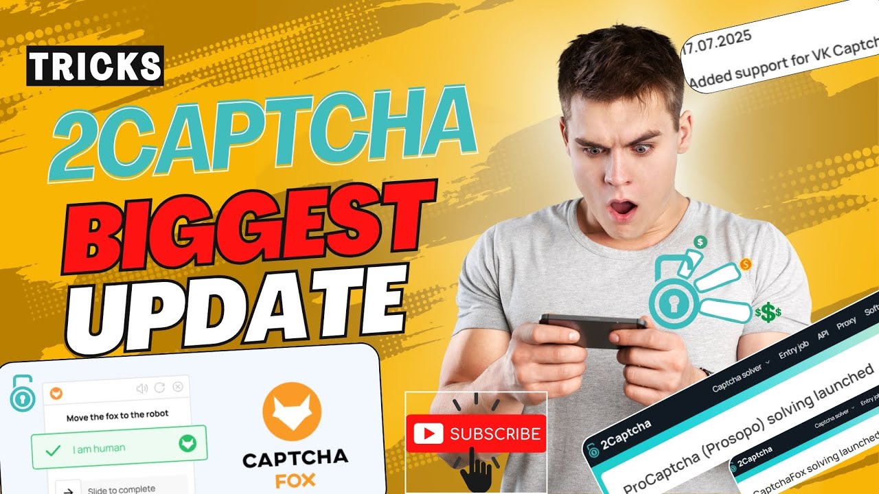 2Captcha Biggest Update 2025 🔥 Online Captcha Solving Work | Captcha ...